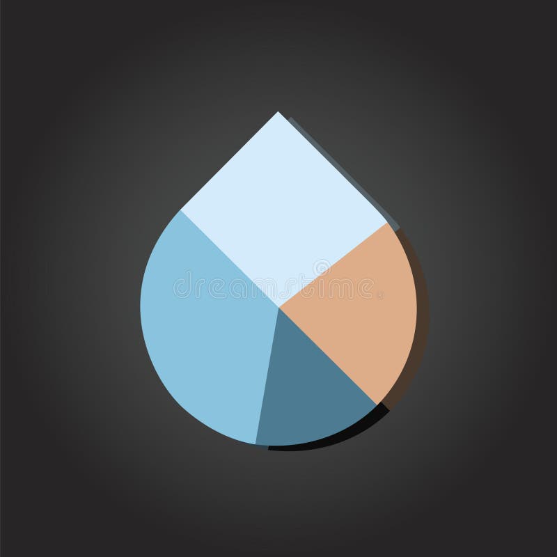 Water Drop Pie Chart Vector Stock Vector - Illustration of infographic ...