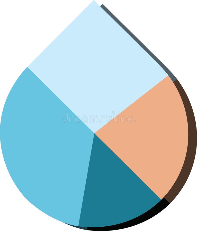 Water Drop Percentage Vector Stock Vector - Illustration of percent ...