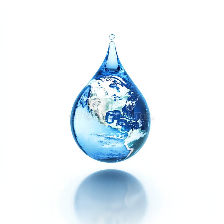 Water Drop Planet Earth Global Conservation Environmental Concept Image ...