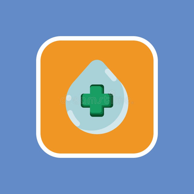 Water Drop with Plus Sign. Vector Illustration Decorative Design Stock ...