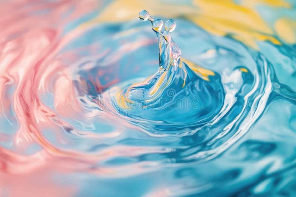 Water Drop Pool Close Up stock image. Image of texture - 375859715