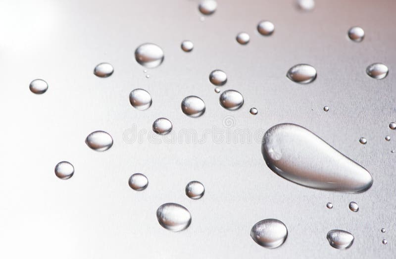 Water Drop,rain Drop on Metal Background Stock Image - Image of metal ...