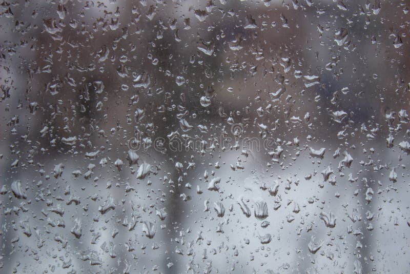 Water Drop, Rain Drop on Glass and Dripping Down Stock Photo - Image of ...