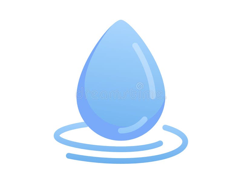 Water Drop Rain Weather Nature Single Isolated Icon with Smooth Style ...