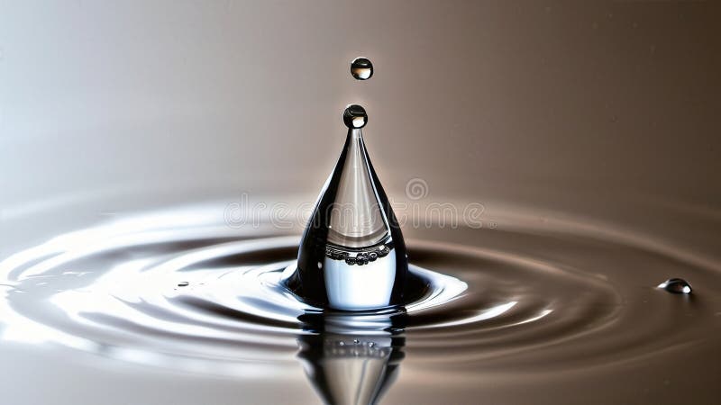 Water Drop Reflection stock illustration. Illustration of minimalist ...