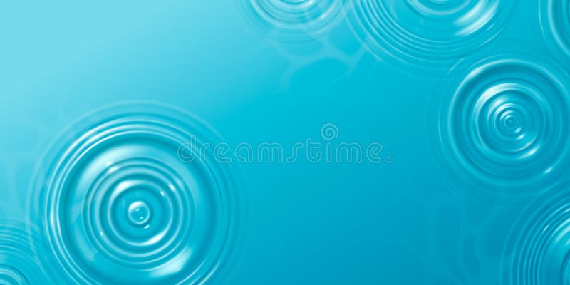 Water Drop Ripple Effect on Blue Surface Stock Illustration ...