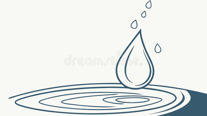 Water Drop Ripple Effect, Liquid Nature Vector Design Illustration ...