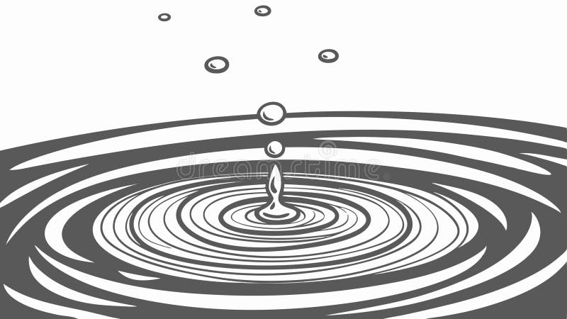 Water Drop Ripple Effect, Nature Calmness Vector Art, Vector Design ...