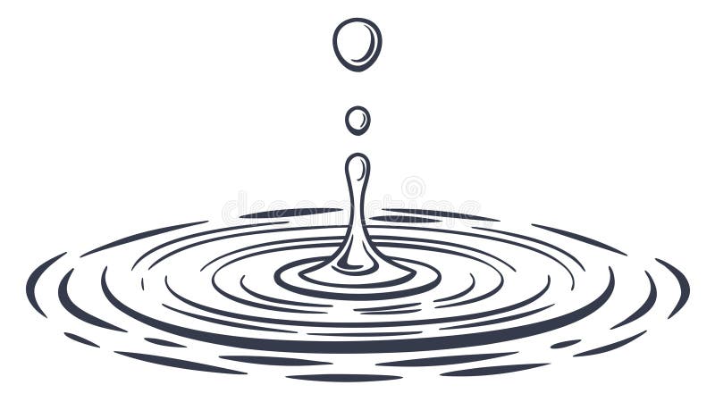 Water Drop Ripple for Impact and Tranquility, Vector Design Generative ...