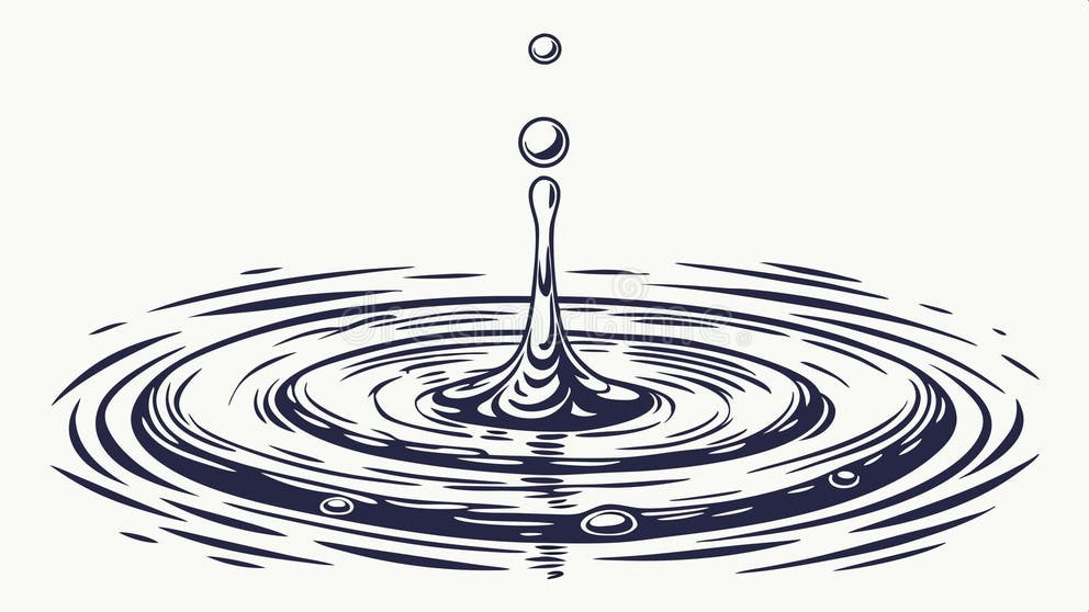 Water Drop Ripple, Liquid Motion Effect Vector Design Generative AI ...