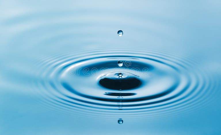 Water Drop and Ripple in the Water Stock Photo - Image of color ...
