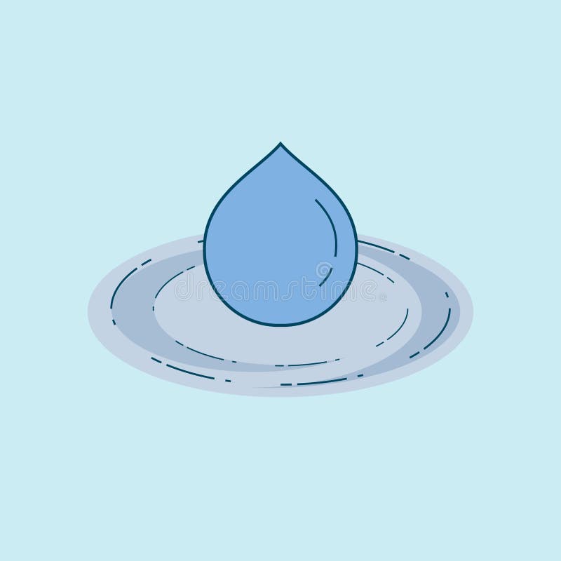 Water Drop Ripple stock vector. Illustration of isolated - 187543597