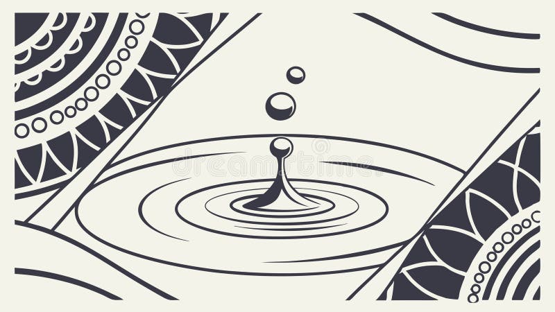 Water Drop Ripples Pattern Illustration Abstract Nature, Vector Design ...