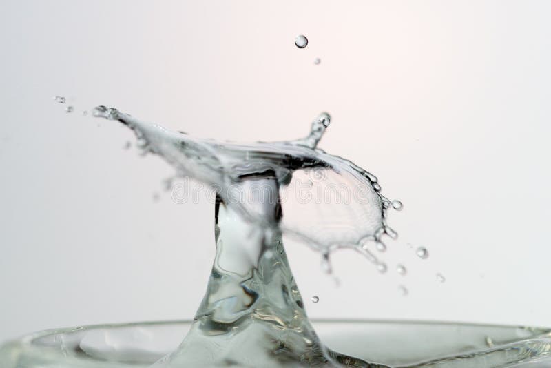 Water Drop Splash with Ripples on Water Surface Stock Image - Image of ...