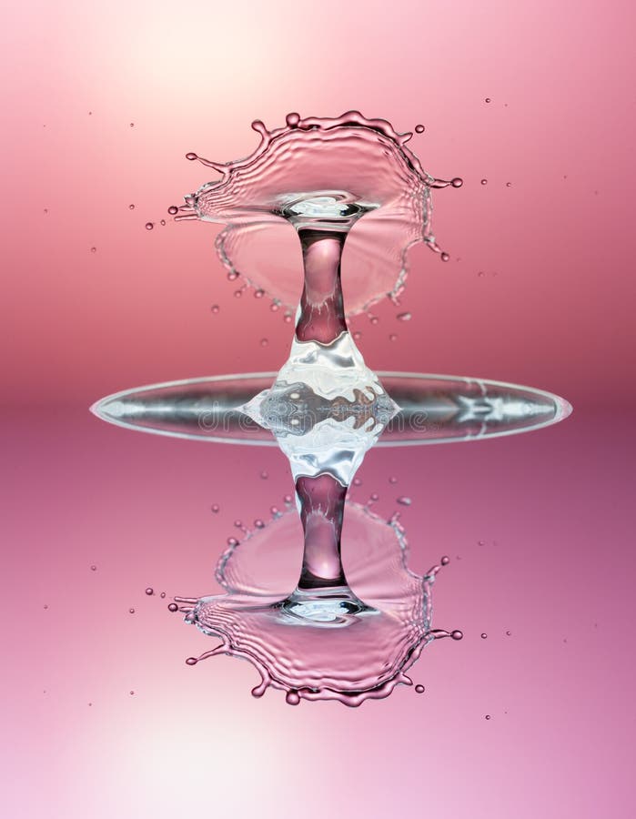 Water Drop Splash with Ripples on Water Surface Stock Photo - Image of ...