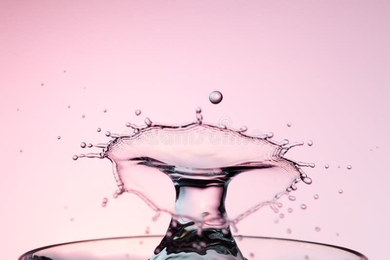 Water Drop Splash with Ripples on Water Surface Stock Image - Image of ...