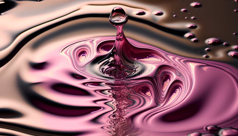 Water Drop with Ripples and Waves. Abstract Background Stock ...