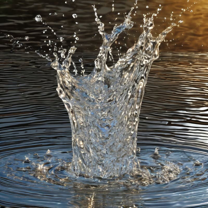 Water Drop on the River Water Drop on the River Water Splash on the ...