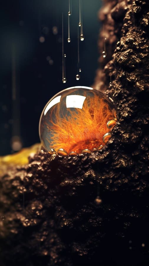 Water Drops Rounded Close Up Wallpaper Background Stock Illustration ...