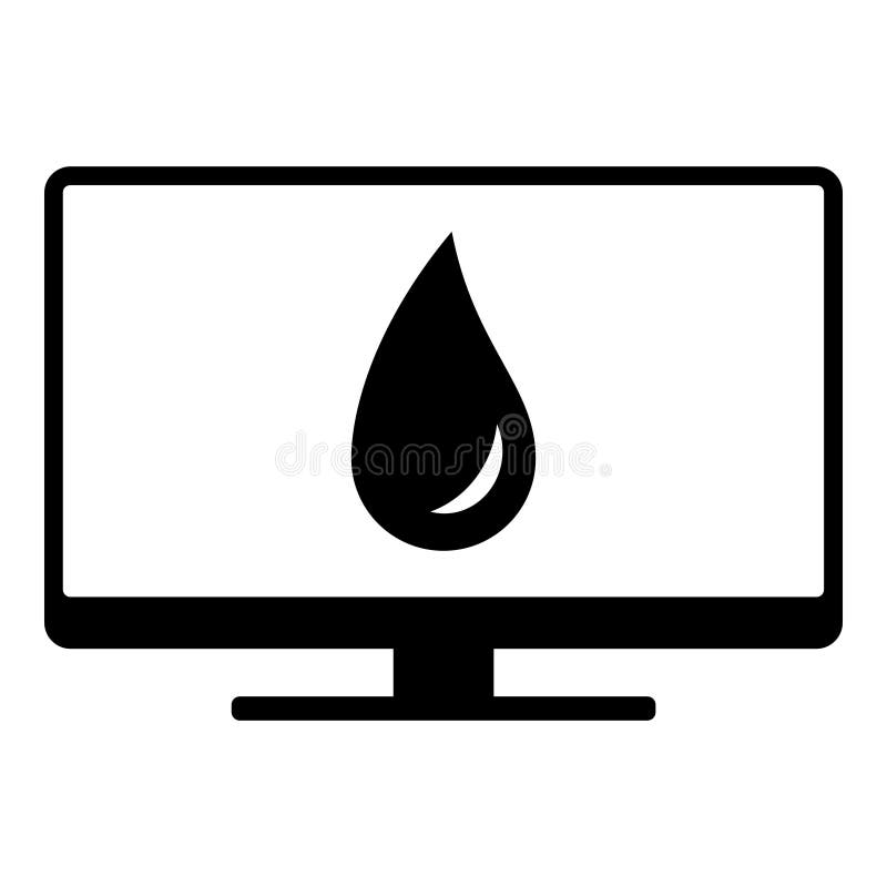 Water drop and screen stock vector. Illustration of black - 168982124