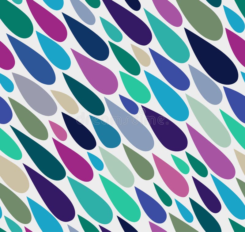 Water Drop Seamless Pattern Stock Vector - Illustration of ornament ...