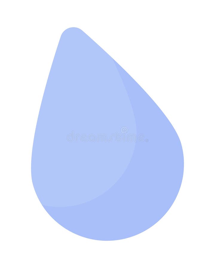 Water Drop Semi Flat Color Vector Object Stock Vector - Illustration of ...