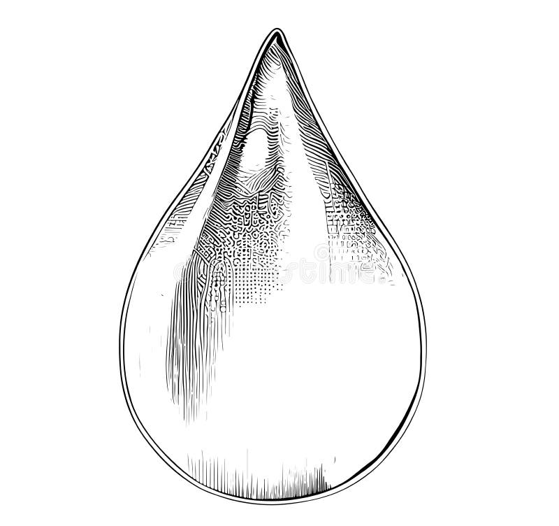 Water Drop Sketch Hand Drawn Stock Vector - Illustration of pattern ...