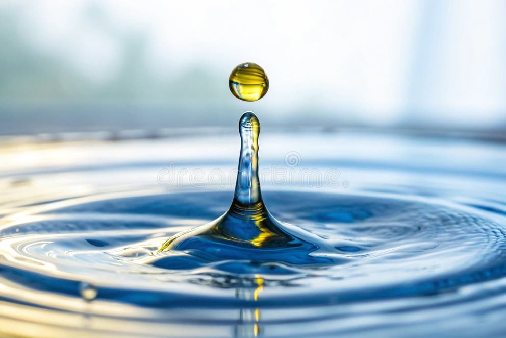 Water Drop on Smooth Surface Stock Image - Image of closeup, water ...