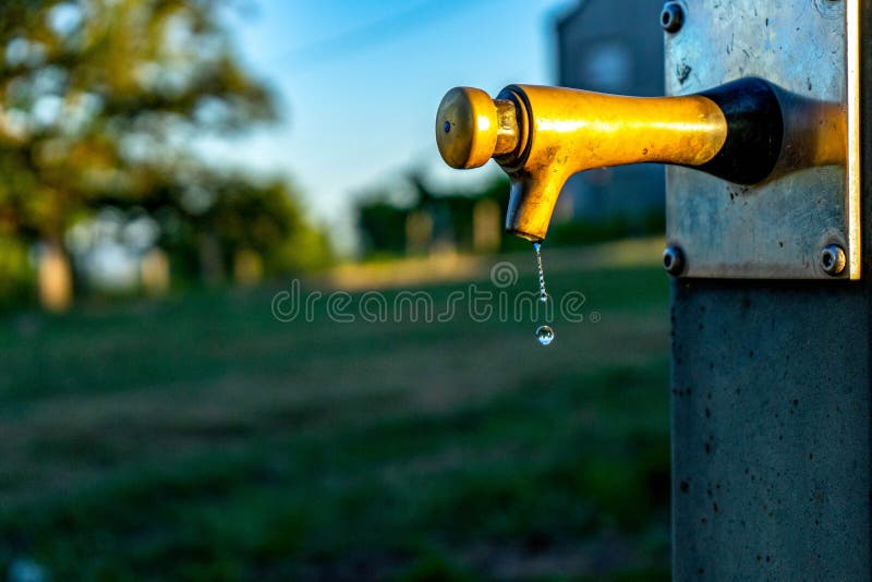 Water drop from the source stock image. Image of drink - 227896015