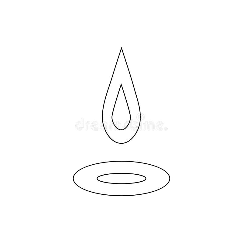 Water Drop And Spill Icon, Outline Style Stock Vector - Illustration of ...