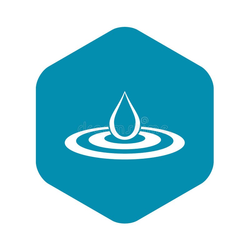 Water Drop and Spill Icon, Simple Style Stock Vector - Illustration of ...