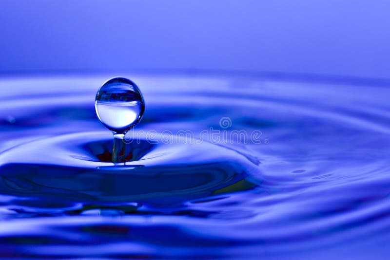 Blue water drop and splash stock image. Image of nature - 10473507