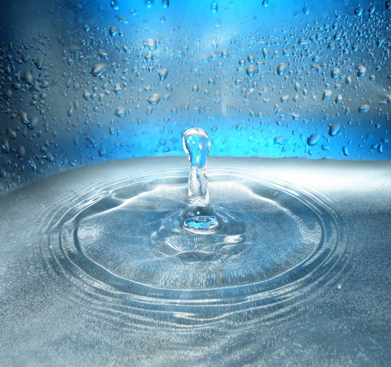 Water drop and splash stock image. Image of liquid, falling - 43116623