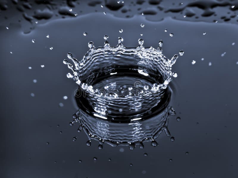 Water drop splash crown stock image. Image of drop, clean - 14698285