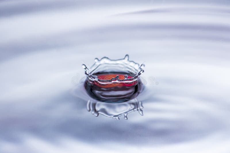 Water Drop Splash Crown in Blue and Red Tones Stock Image - Image of ... Water Drop Splash Crown in Blue and Red Tones Stock Image - Image of ...
