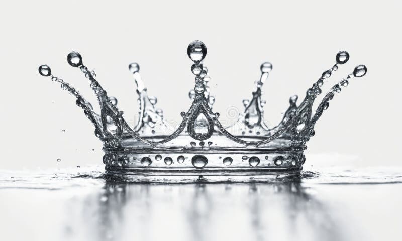 Water Splash Forming a Crown Shape Stock Illustration - Illustration of ...