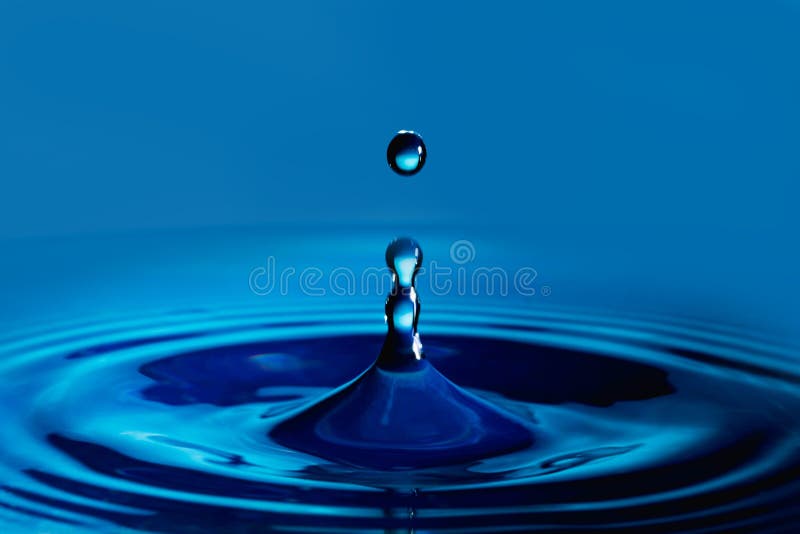 Water Drop Splash in a Glass Cup Stock Image - Image of cool, wave ...