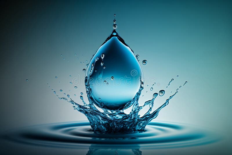 A Water Drop Splash, Good for Any Project. Generative AI Stock ...