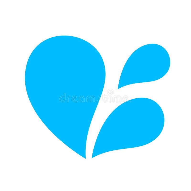 Water Drop Splash Icon, Aqua Droplet, Water Clip Art Stock Vector ...