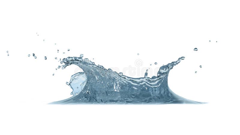 Water Drop Splash Isolated on White Background Stock Image - Image of ...