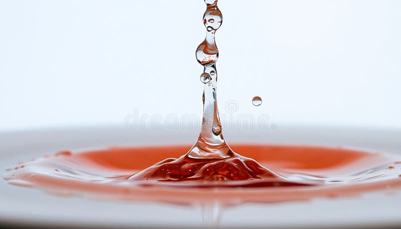 Water Drop Splash Liquid Motion Detail Generative AI Stock Illustration ...