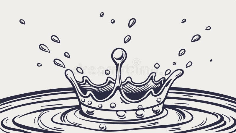 Water Drop Splash, Liquid Motion, Nature Element, Dynamic Design Vector ...