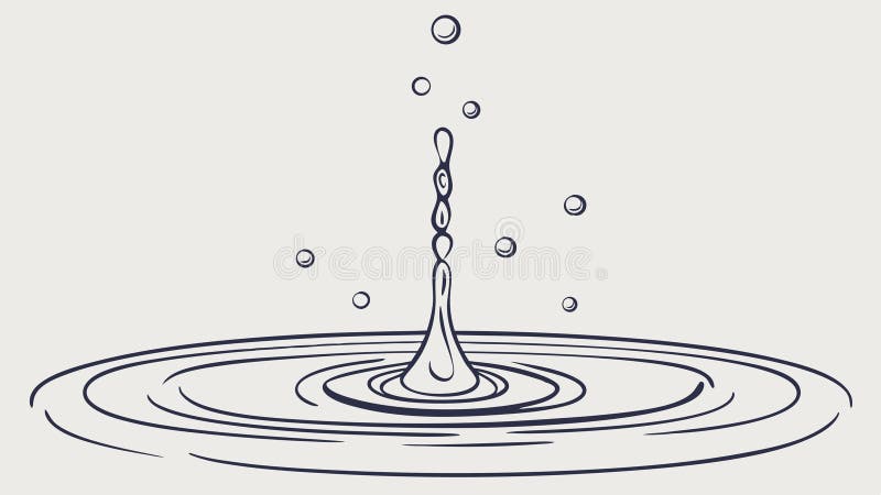 Water Drop Splash Ripple, Vector Design Generative AI Stock ...