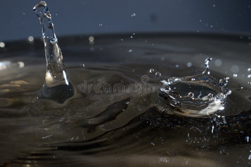 Water drop with splash stock photo. Image of clear, falling - 81747934