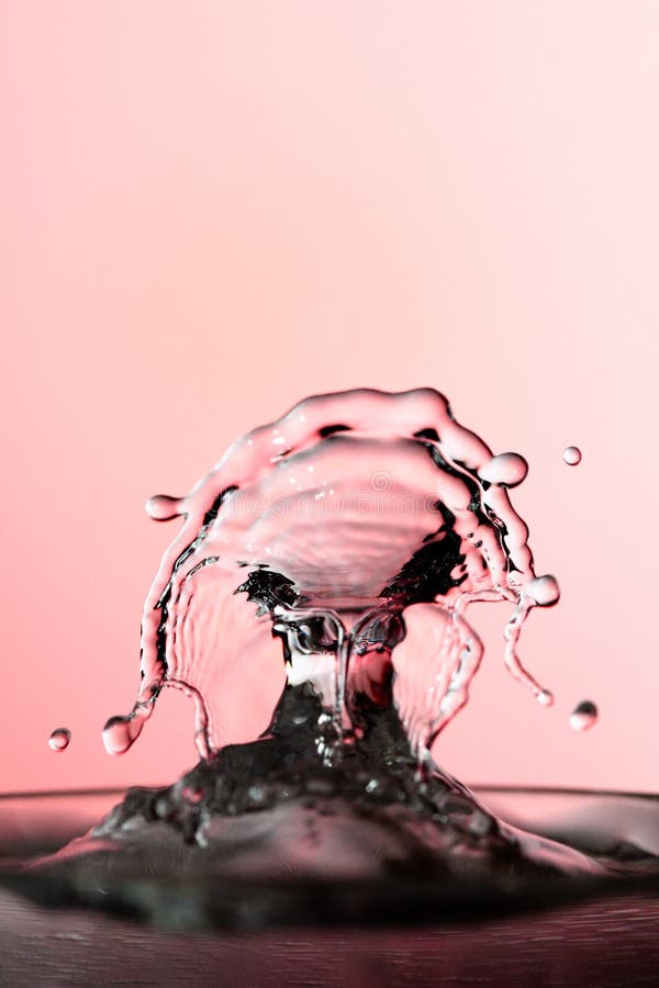 Water Drop Splash with Ripples on Water Surface Stock Image - Image of ...