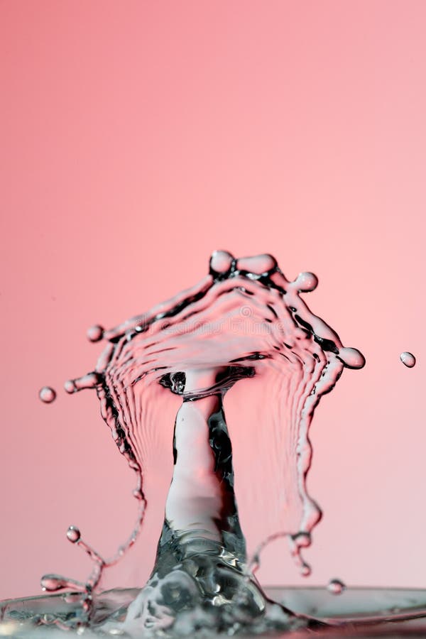 Water Drop Splash with Ripples on Water Surface Stock Image - Image of ...