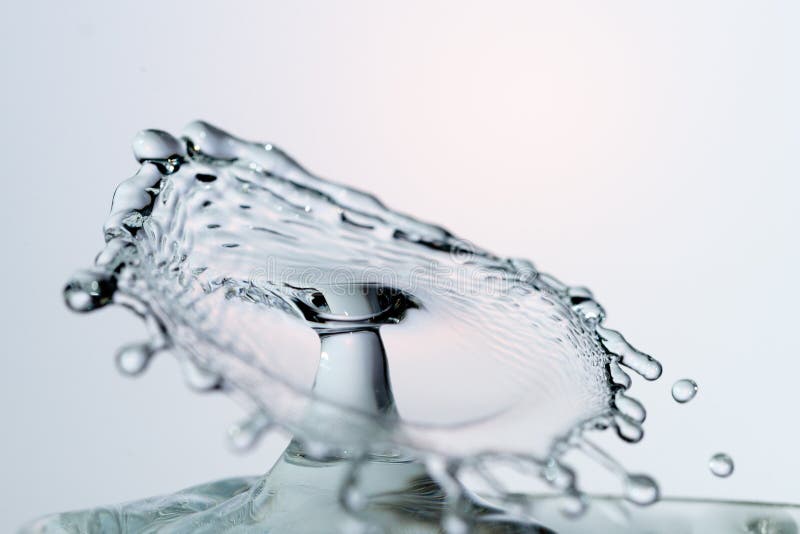 Water Drop Splash with Ripples on Water Surface Stock Photo - Image of ...