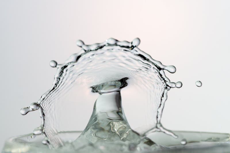 Water Drop Splash with Ripples on Water Surface Stock Image - Image of ...