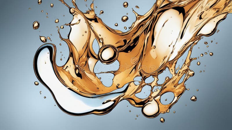 A Water Drop Splash, Showing the Impact and the Dispersion of Water ...