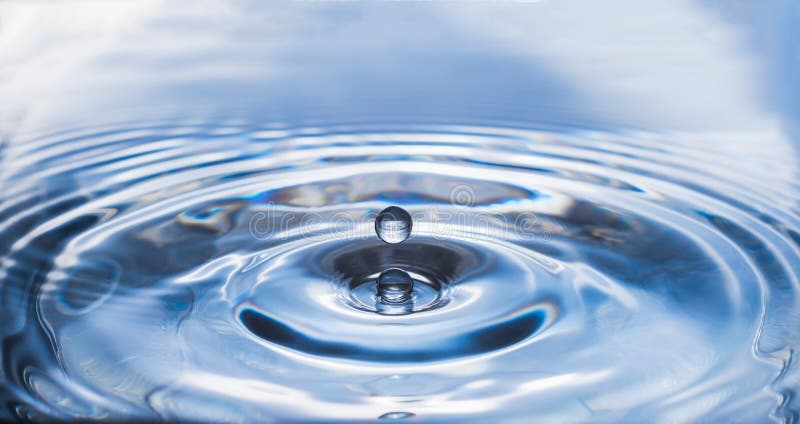 Water Drop and Wave on Surface Stock Image - Image of layer, nature ...